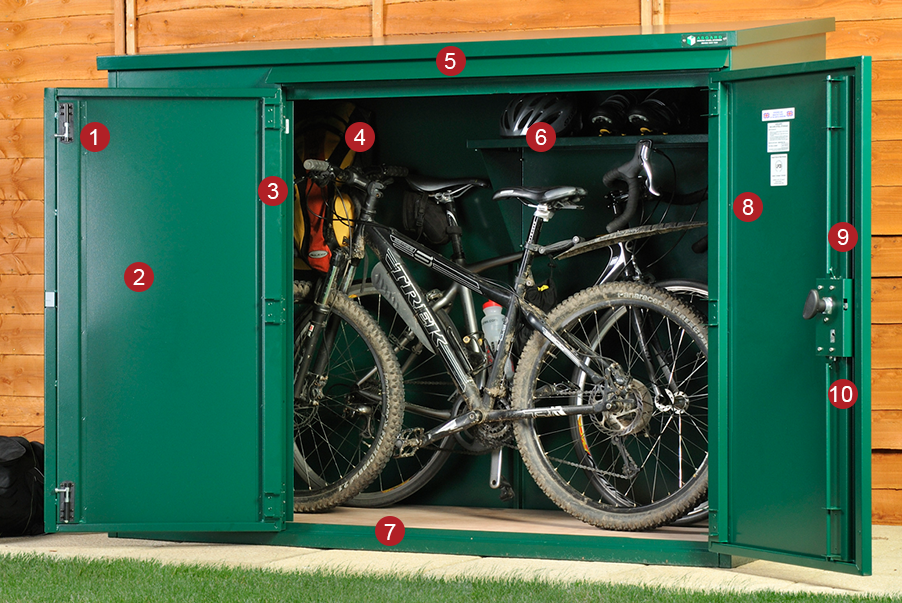 High security bike shed features from Asgard